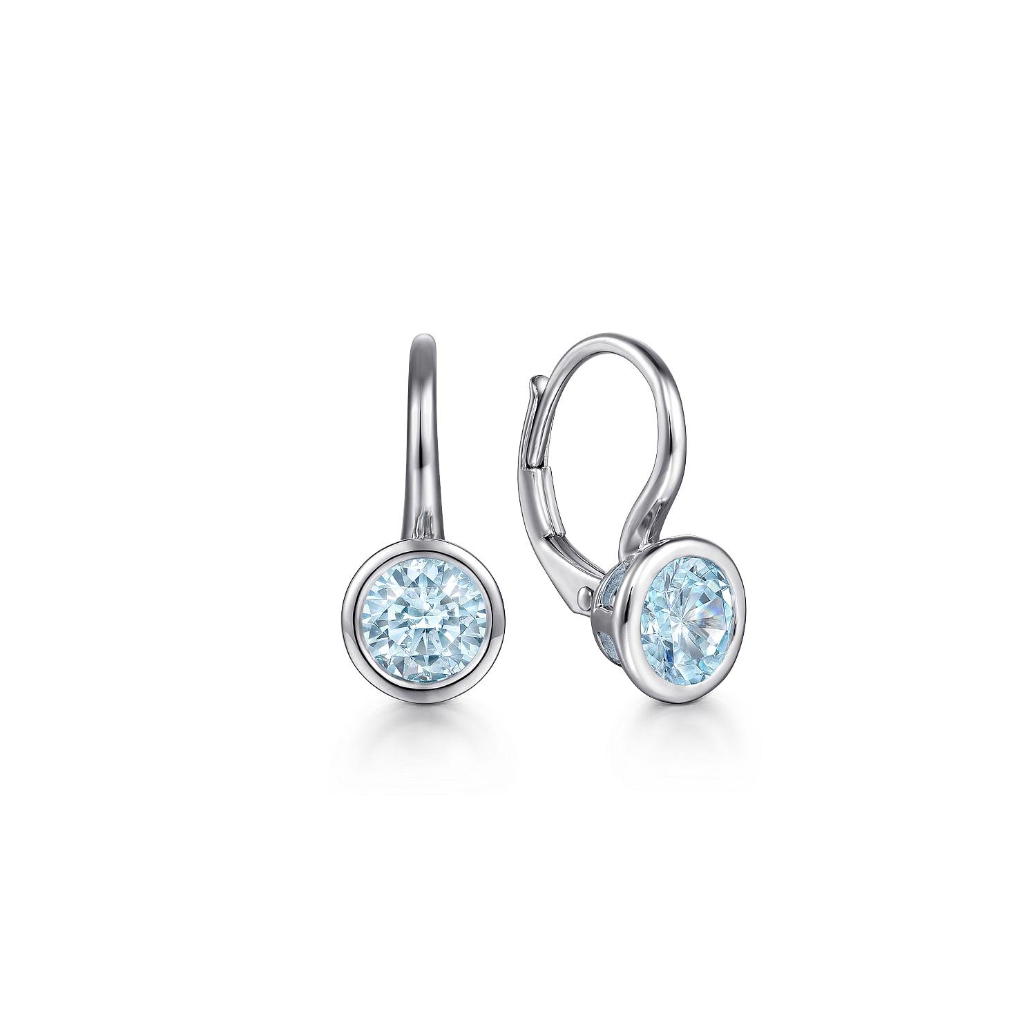 Aquamarine silver earrings store
