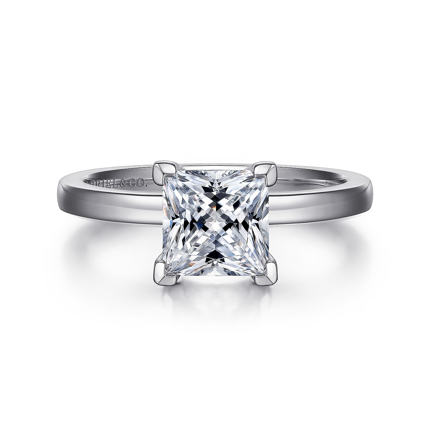 Paula 14K White Gold Princess Cut Diamond Engagement Ring