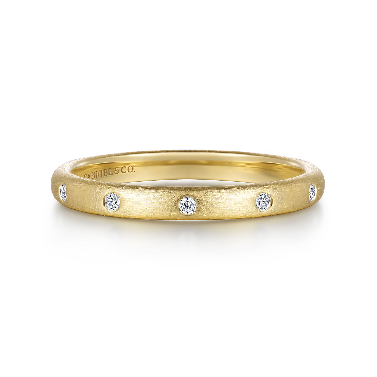 14K Yellow Gold Diamond Stackable Ladies Ring @ $550. Shop Ladies Rings ...