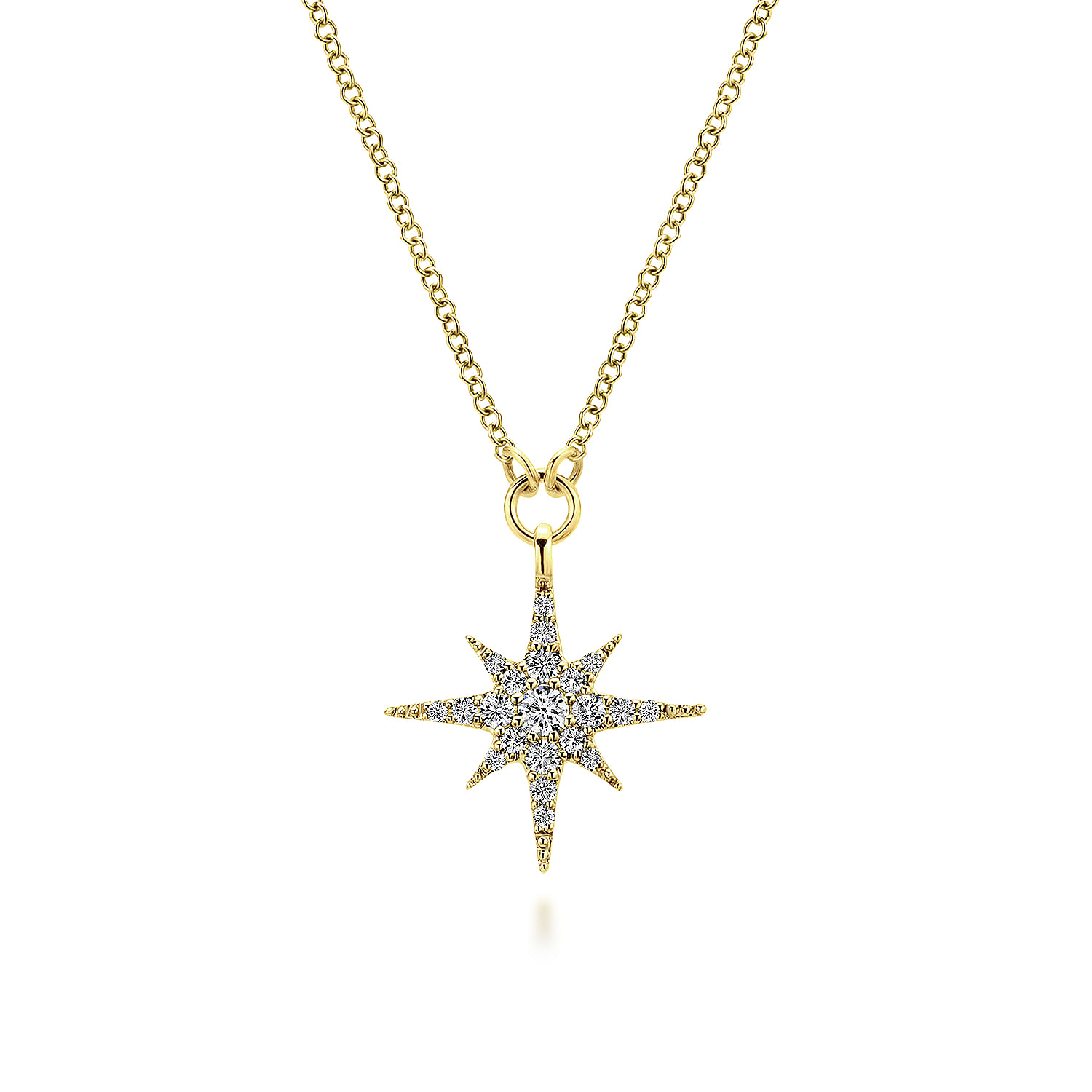 14k gold starburst necklace store